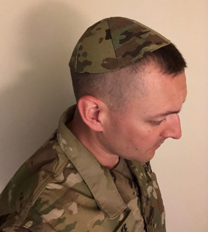 Military Camouflage Kippah: 6-panel Yarmulke, Stays on Without Clips - Etsy