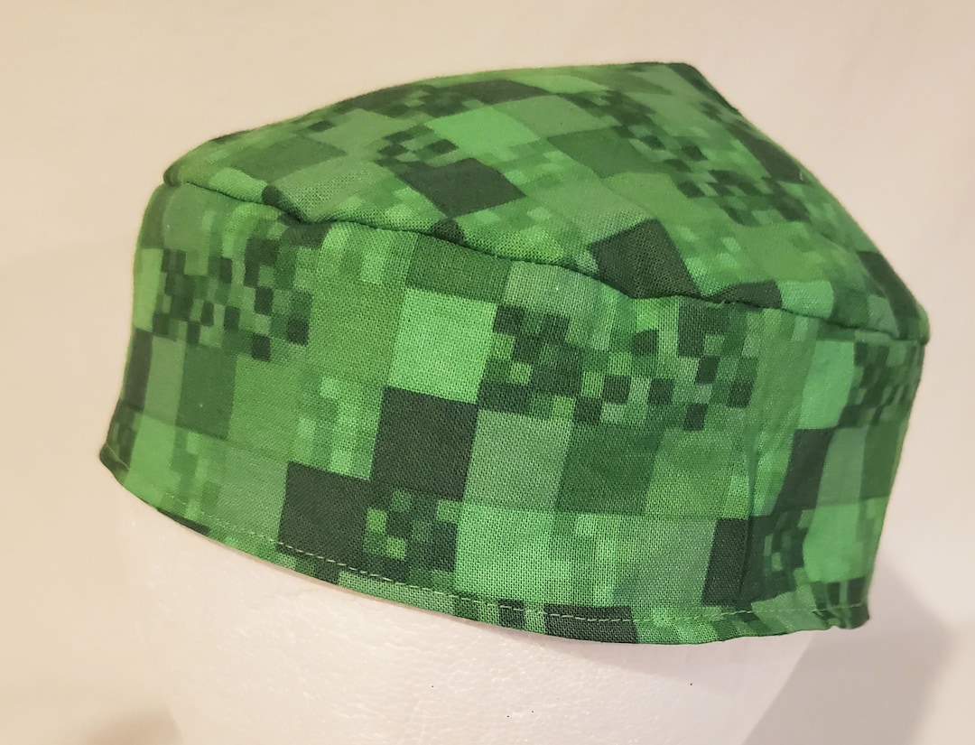 Pixelated Green 8-bit Original Kippah Yarmulke Reversible, Washable ...