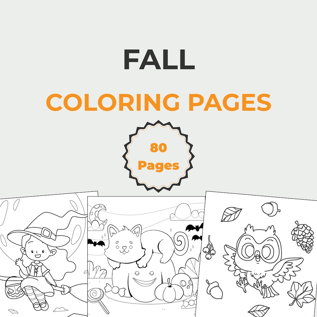 Fall Coloring Pages | 80 Printable Autumn Coloring Sheets | Kids Fall ...