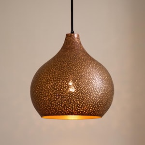 Handmade Copper Onion Dome Pendant Light: Rustic Farmhouse Lighting - Etsy