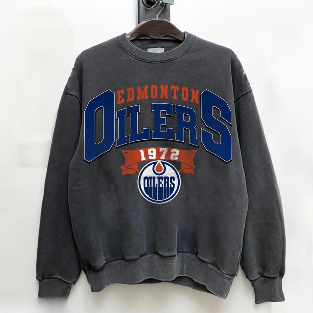 Retro Edmonton Oilers Ice Hockey Team Comfort Colors Crewneck, Oilers ...