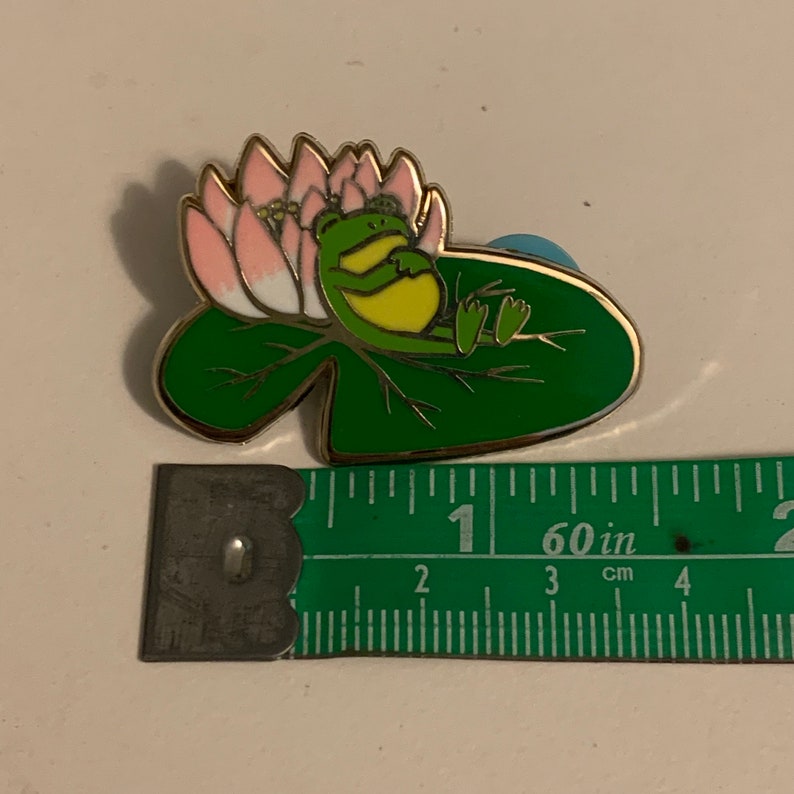 Lotus Frog Napping Enamel Pin - Etsy