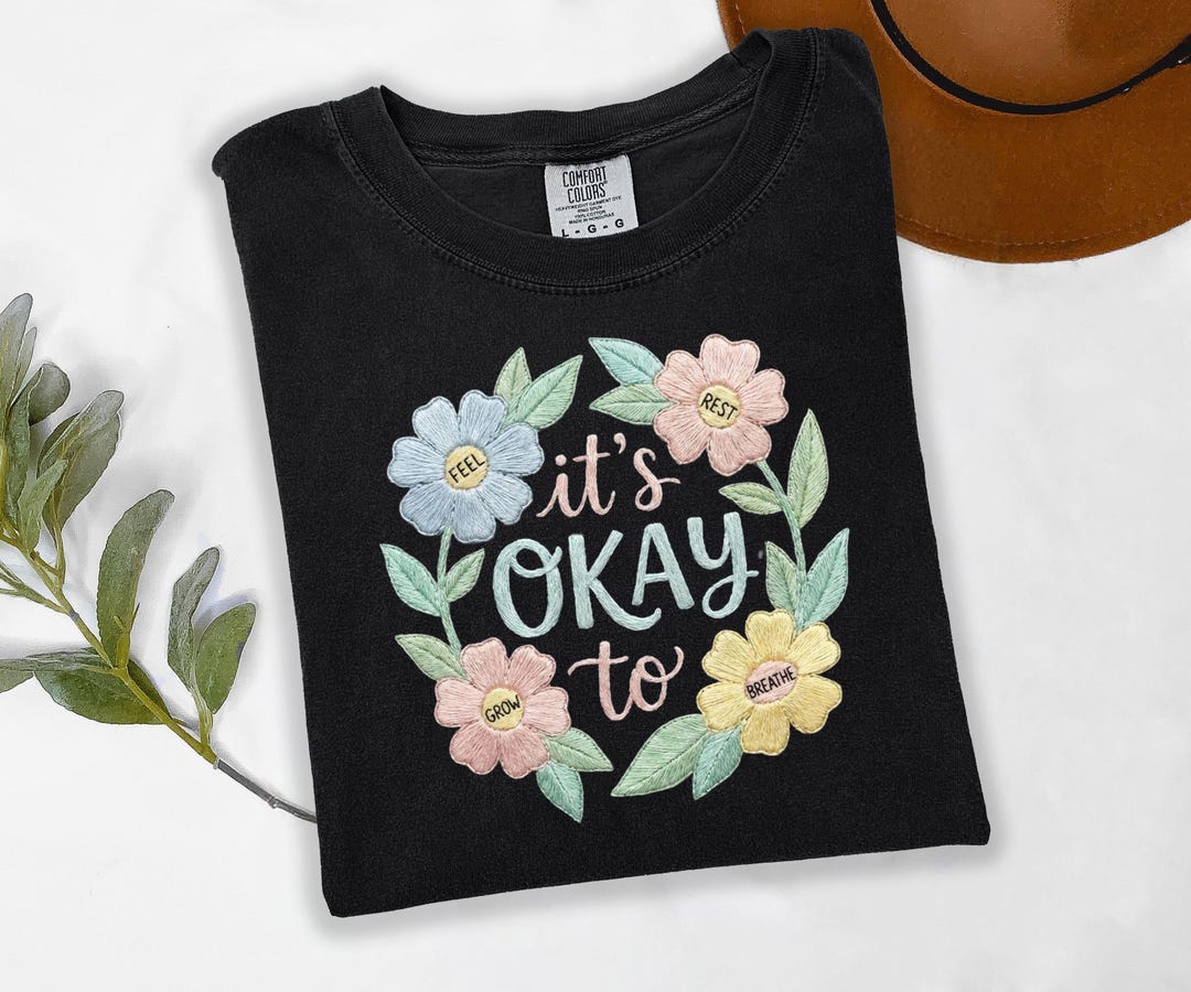 It's Okay to Boho Floral Png, Flowers Png, Motivational Png ...