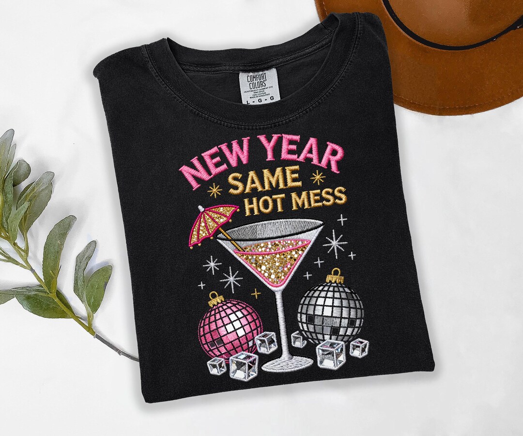 New Year Same Hot Mess Png, Funny Drinking Martini Png, Alcohol New ...
