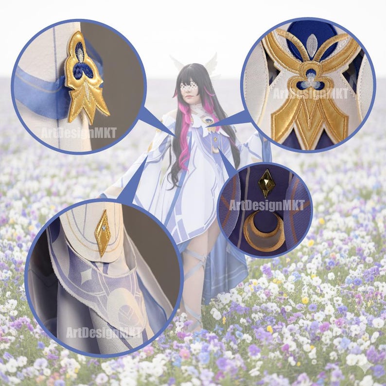 Custom Size Columbina Cosplay Costume - Damselette Full Set ...