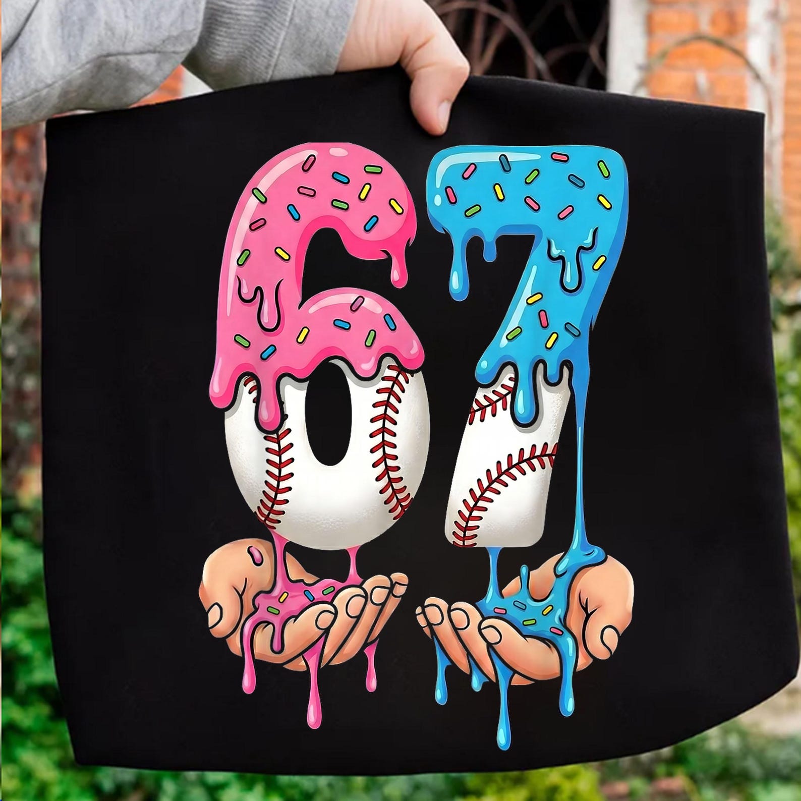 Six Seven Ice Cream Baseball Drip 67 Fun Softball Meme Png, Drip Ice ...