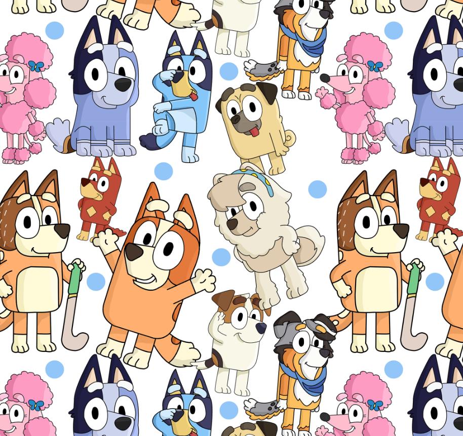 Bluey With Friends Pure Cotton Fabric|by Half-yard (145cm Wide ...