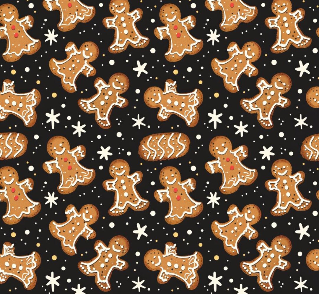Christmas Gingerbread Man Pure Cotton Fabric|by Half-yard (145cm Wide ...