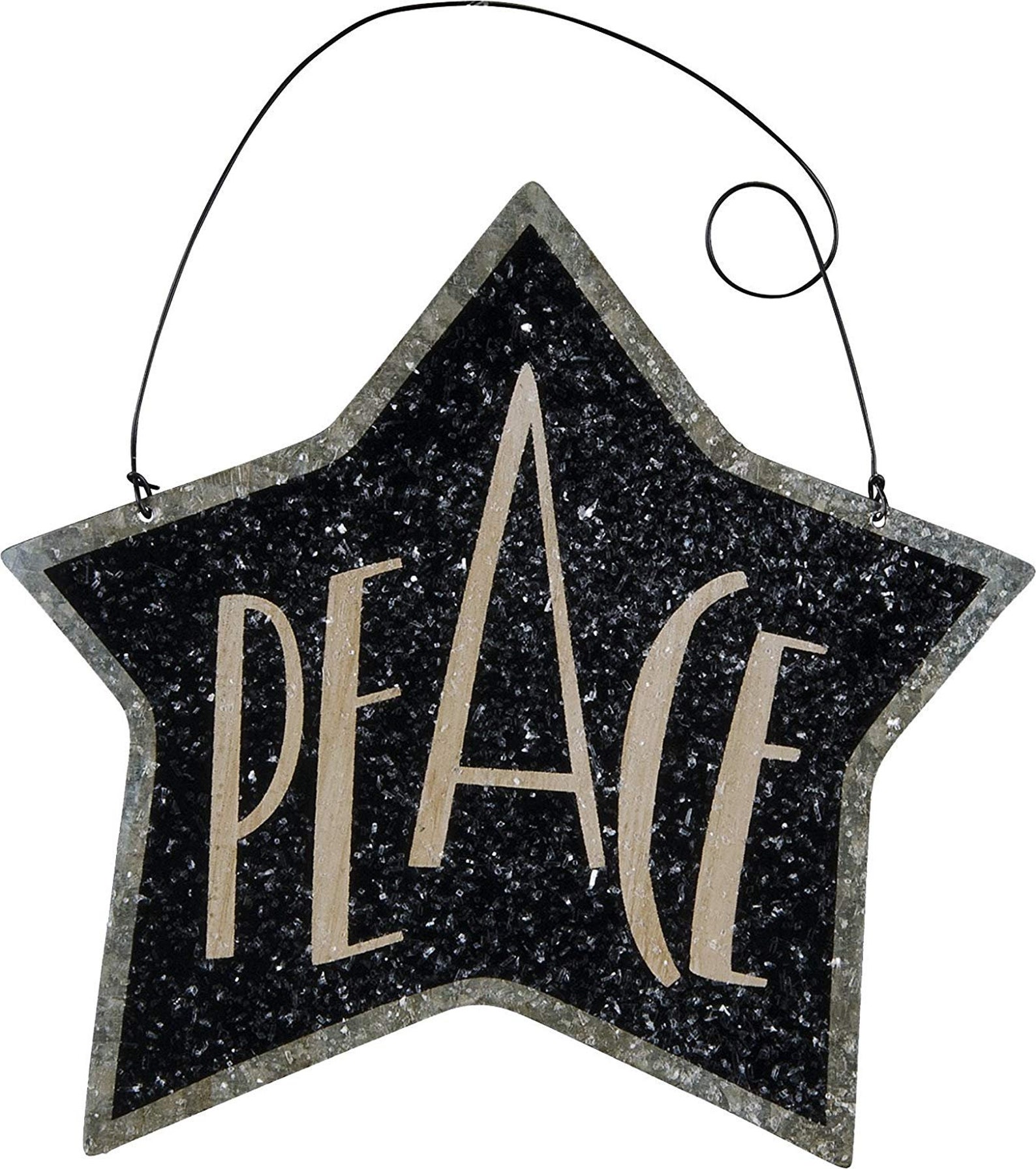 Hanging PEACE Star Shaped Tin Sign - Etsy