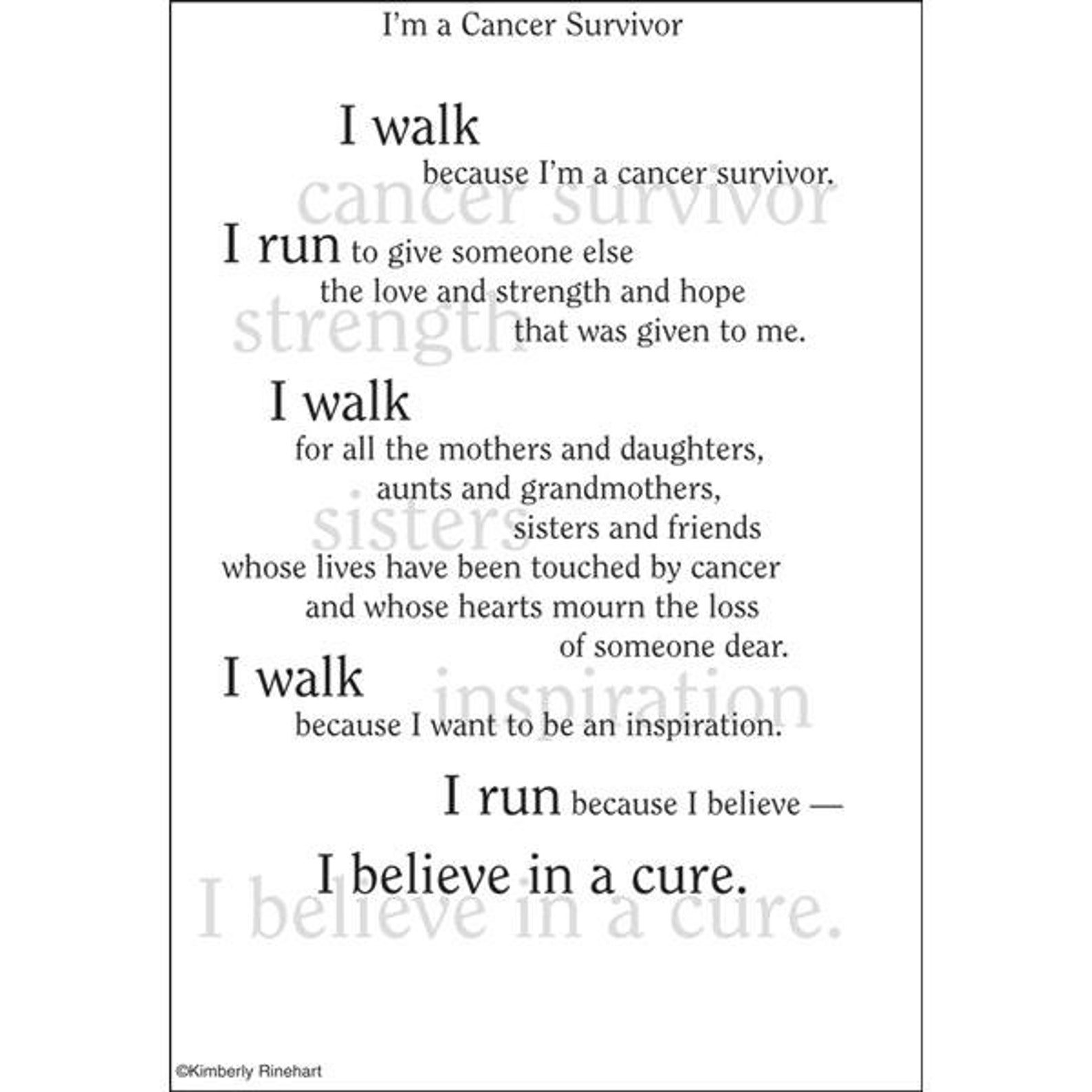 ITT Craft Supply Cancer Survivor Poem for A Page Sticker - Etsy