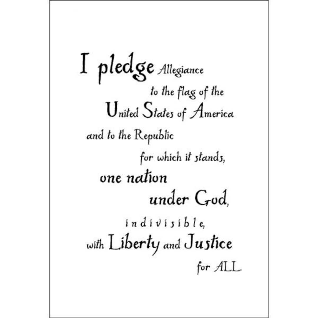 ITT Craft Supply Pledge Allegiance Poem for A Page Sticker Sheet - Etsy