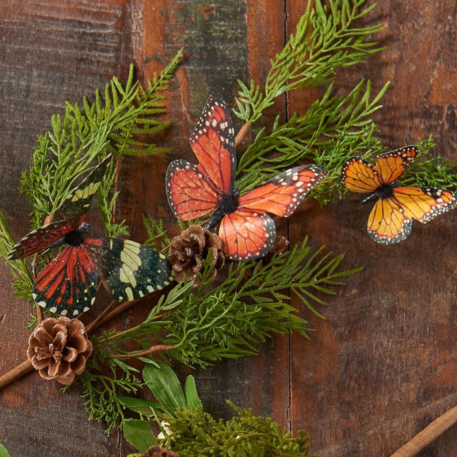 RAZ Imports Fall Decor Butterfly Cedar Spray Picks 6 - Etsy