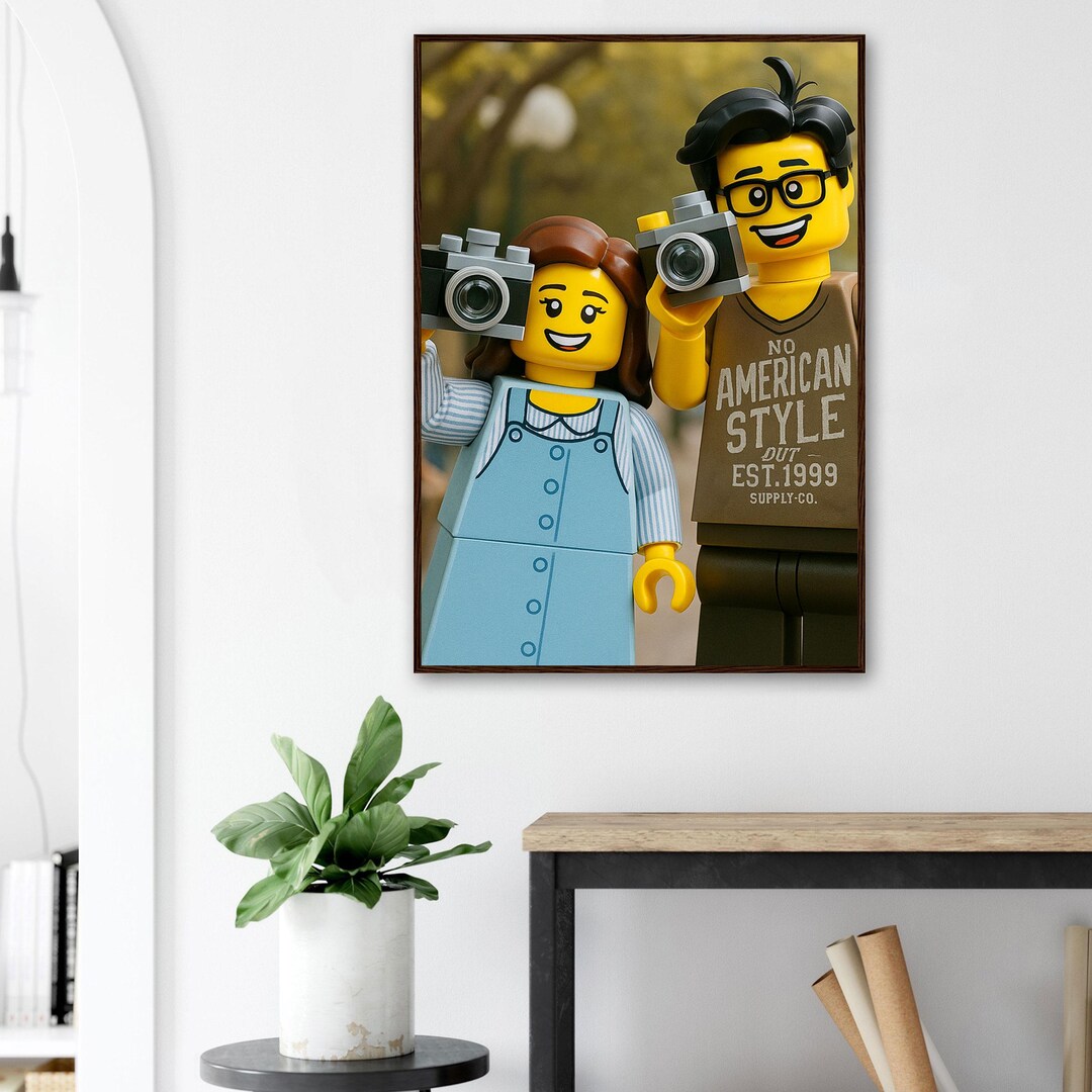 Lego Portrait From Photo – Poster With Wooden Frame | Personalized Gift ...