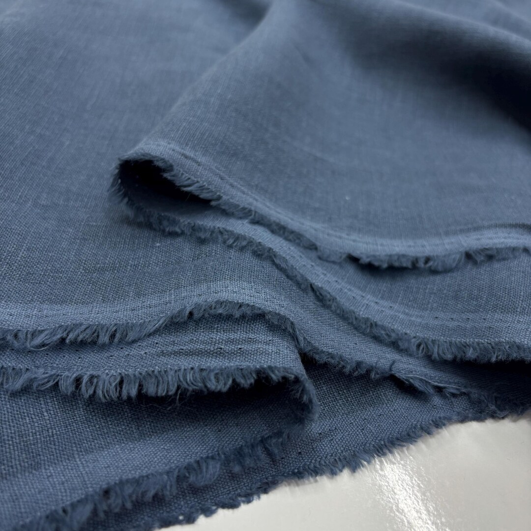Night Blue 100% Linen Fabric: 59-inch Wide, Clothing & Home Textile - Etsy