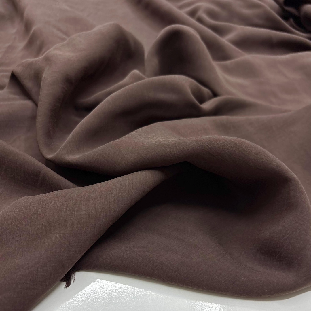 Brown Silky Cupro Fabric, Lightweight Flowy Weave (59 In) - Etsy