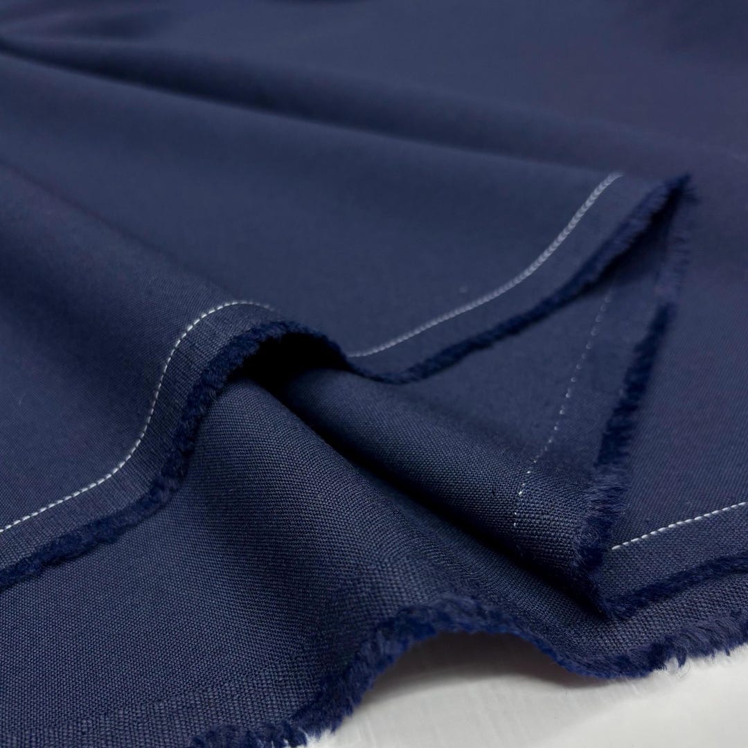 Navy Wool Gabardine Fabric for Dress-pants-jackets-suits-tailoring ...