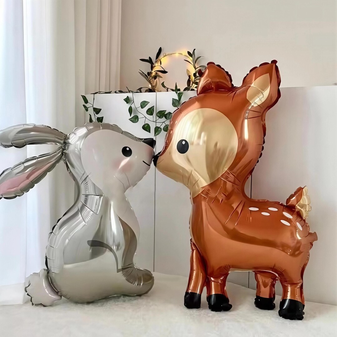 Animal Balloon, Deer Balloon, Rabbit Balloons, Party Decor Birthday ...