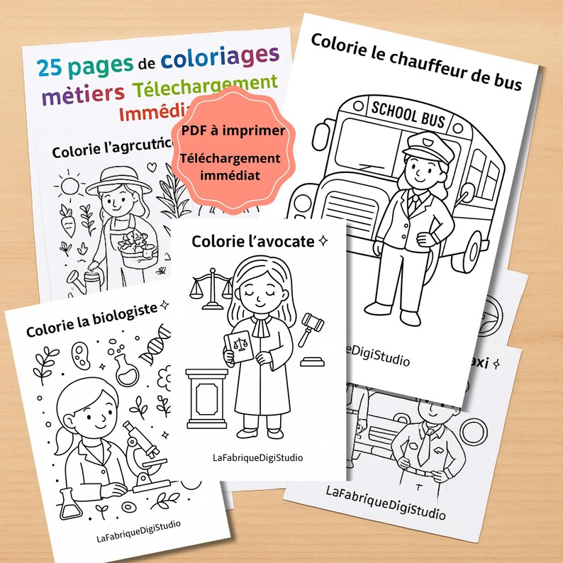 25 Job Coloring Pages for Kids | Printable Educational Coloring Book ...