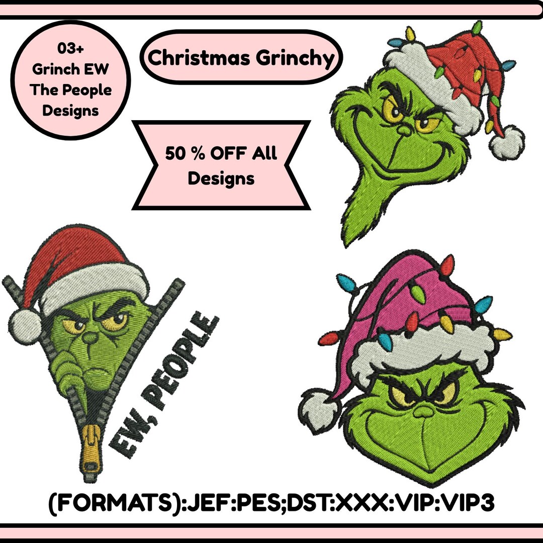 Grinch Ew the People Machine Embroidery Designs Feeling Grinchy ...