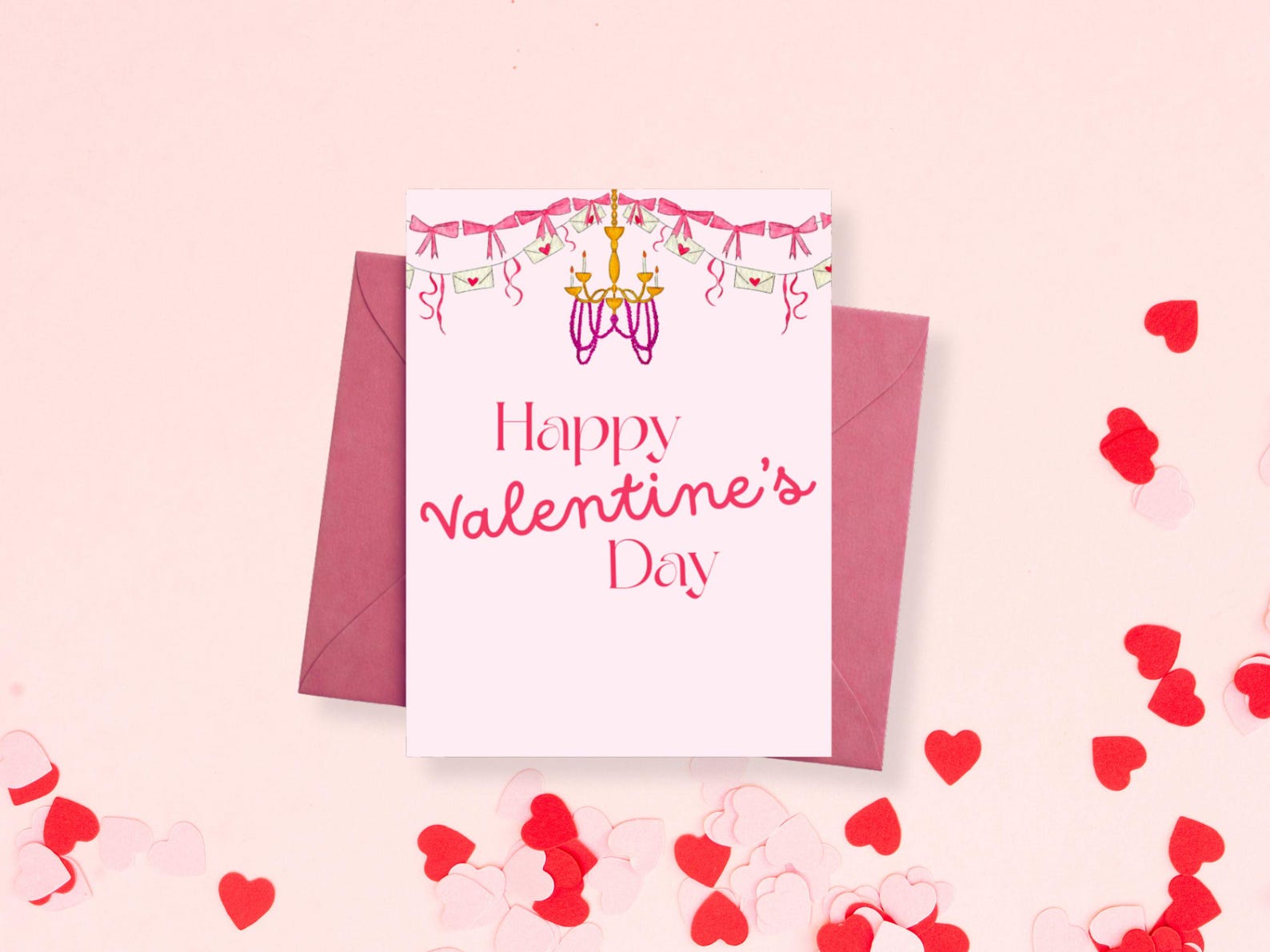 Whimsical Valentine Clipart, Hearts Bow Frames, Hand Drawn Watercolor ...