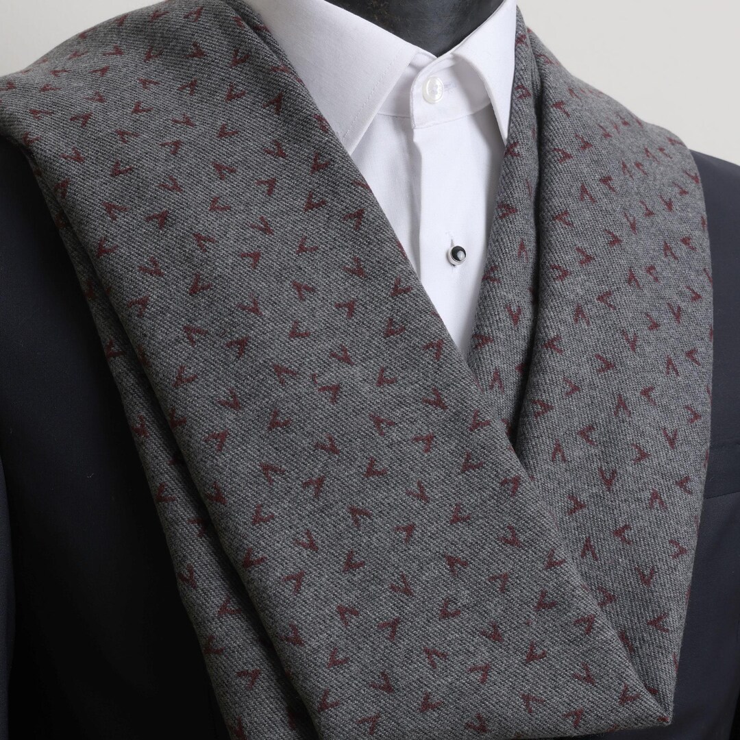 Patterned Viscose Scarf, Double-sided, Classic Winter Suit Scarf - Etsy