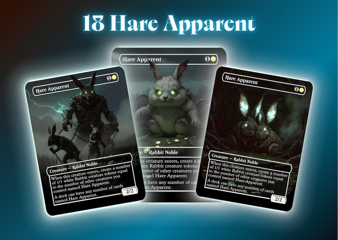 18 Hare Apparent MTG Proxy, Soulsborne Dark Horror Style Art - Etsy
