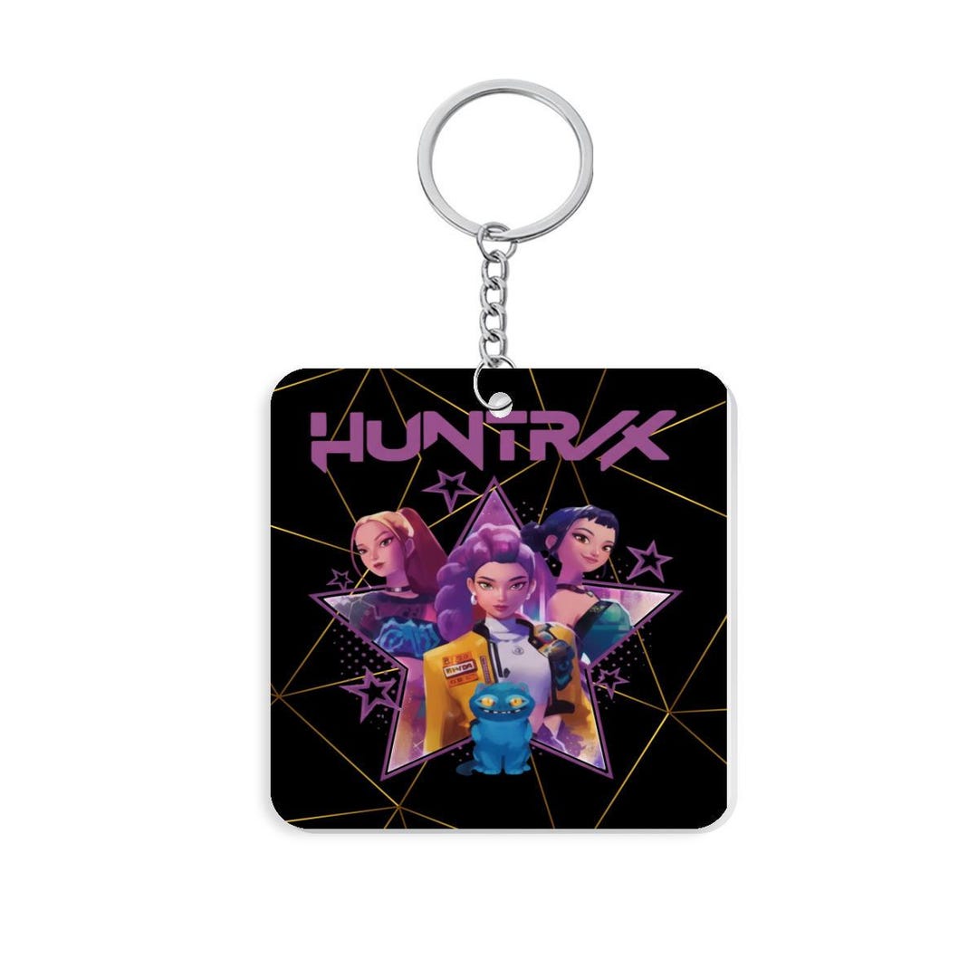 Kpop Demon Hunters Keychain | Huntrix Anime Keyring | K-pop Inspired ...