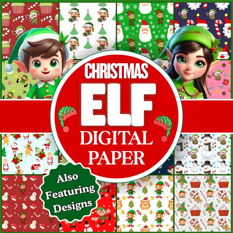 Digital Paper Bundle, 4000+ Christmas Seamless Patterns & Backgrounds ...