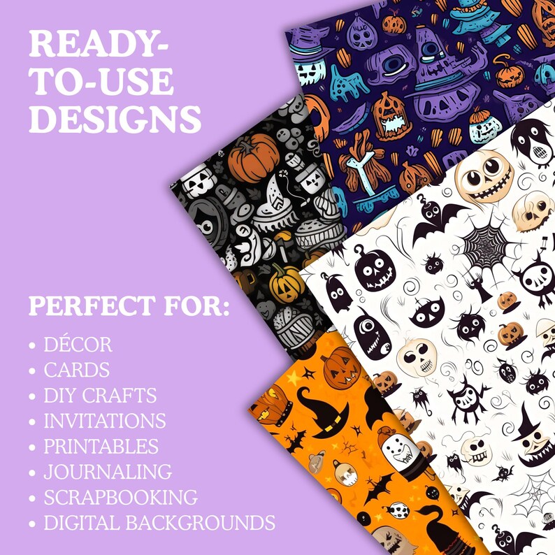 Halloween Digital Paper Bundle | 750+ Seamless Spooky & Vintage ...
