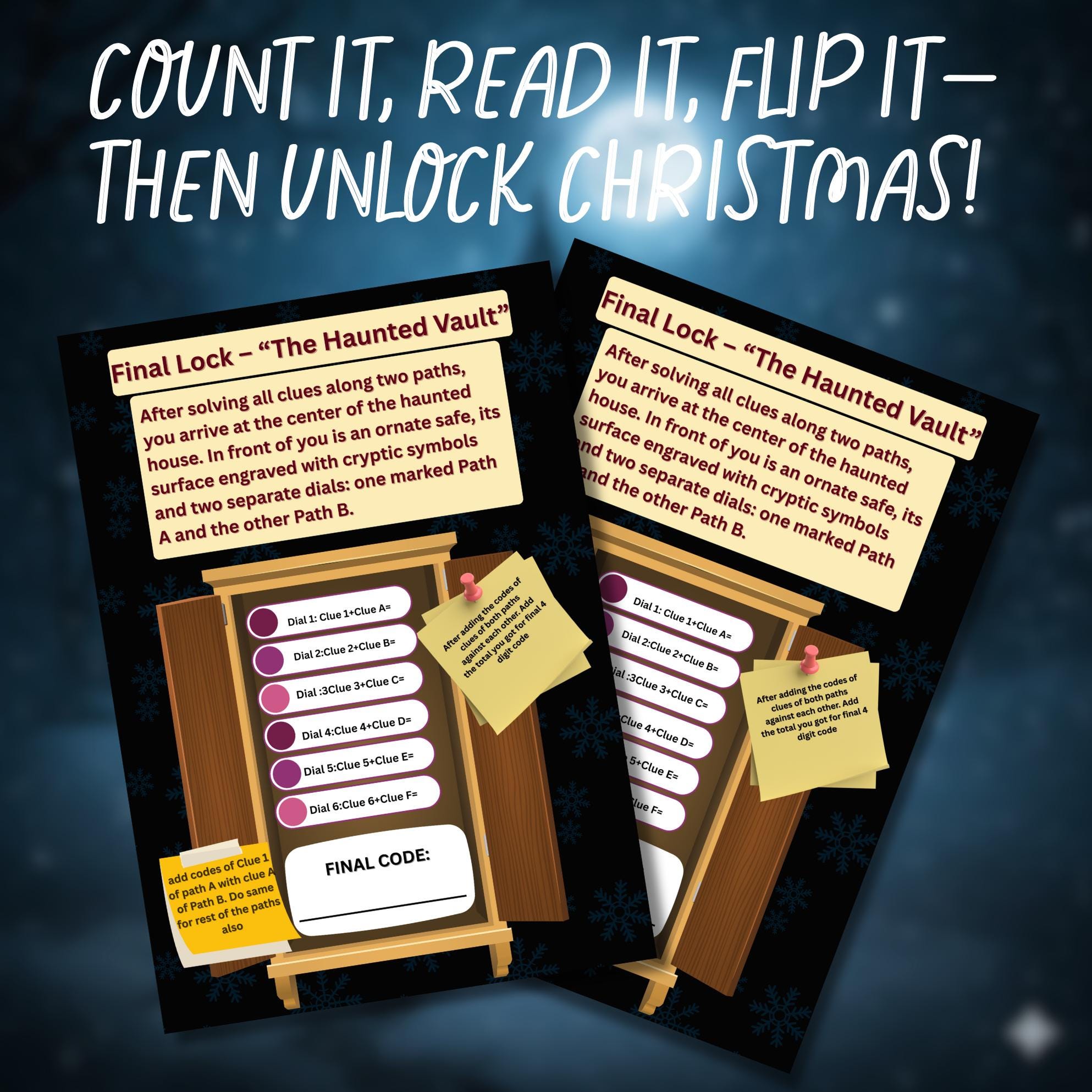 Christmas Escape Room Printable Game | Haunted Workshop on Holly Street ...