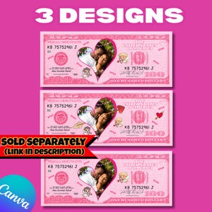 Custom 100 Dollar Bill Canva Template – Editable Photo Money, Front and ...