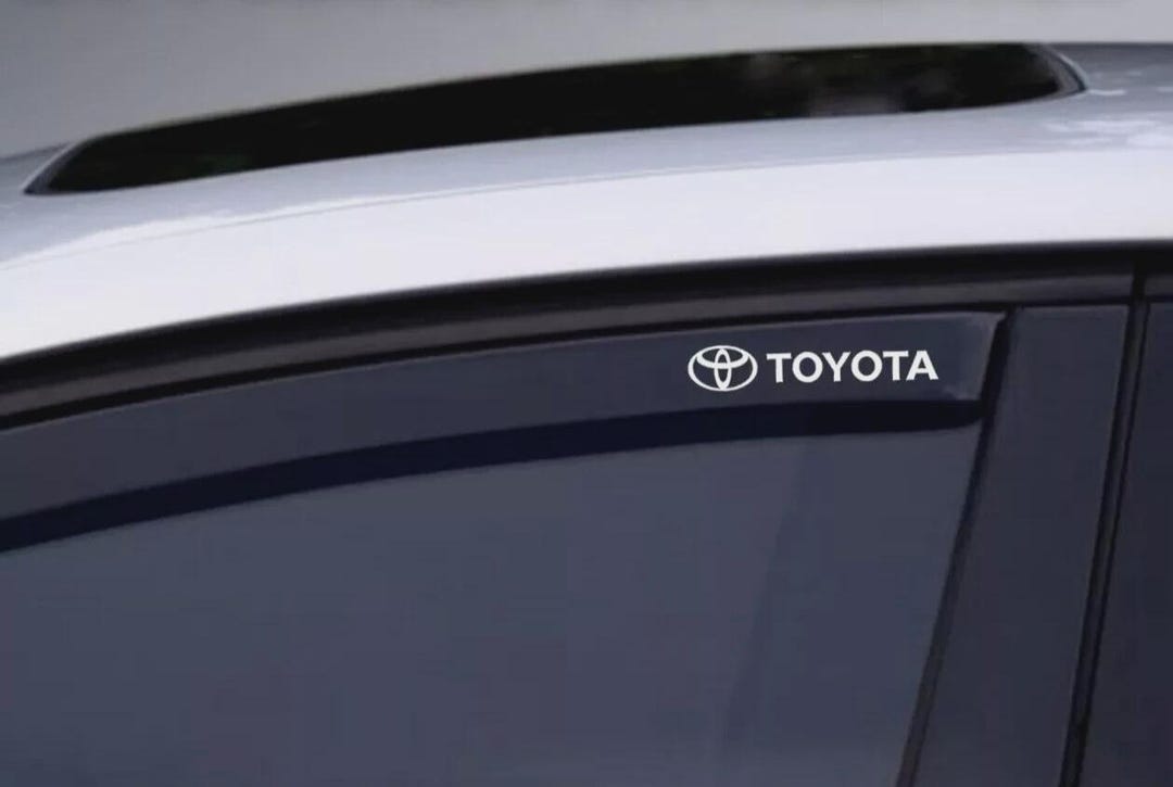 4x Toyota Logo Graphics for Windows, Bumpers, Mirrors and Wind ...