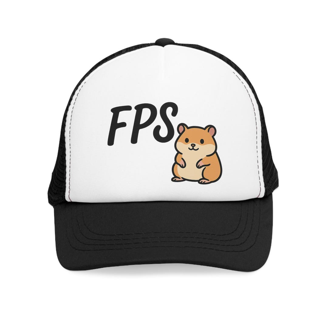Hamster FPS Mesh Cap | Cute Gamer Trucker Cap, Funny Mesh Cap for ...