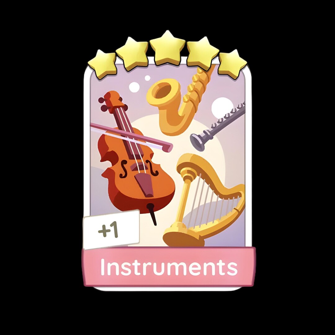 Monopoly GO Sticker Instant Delivery Instruments 5 Stars - Etsy