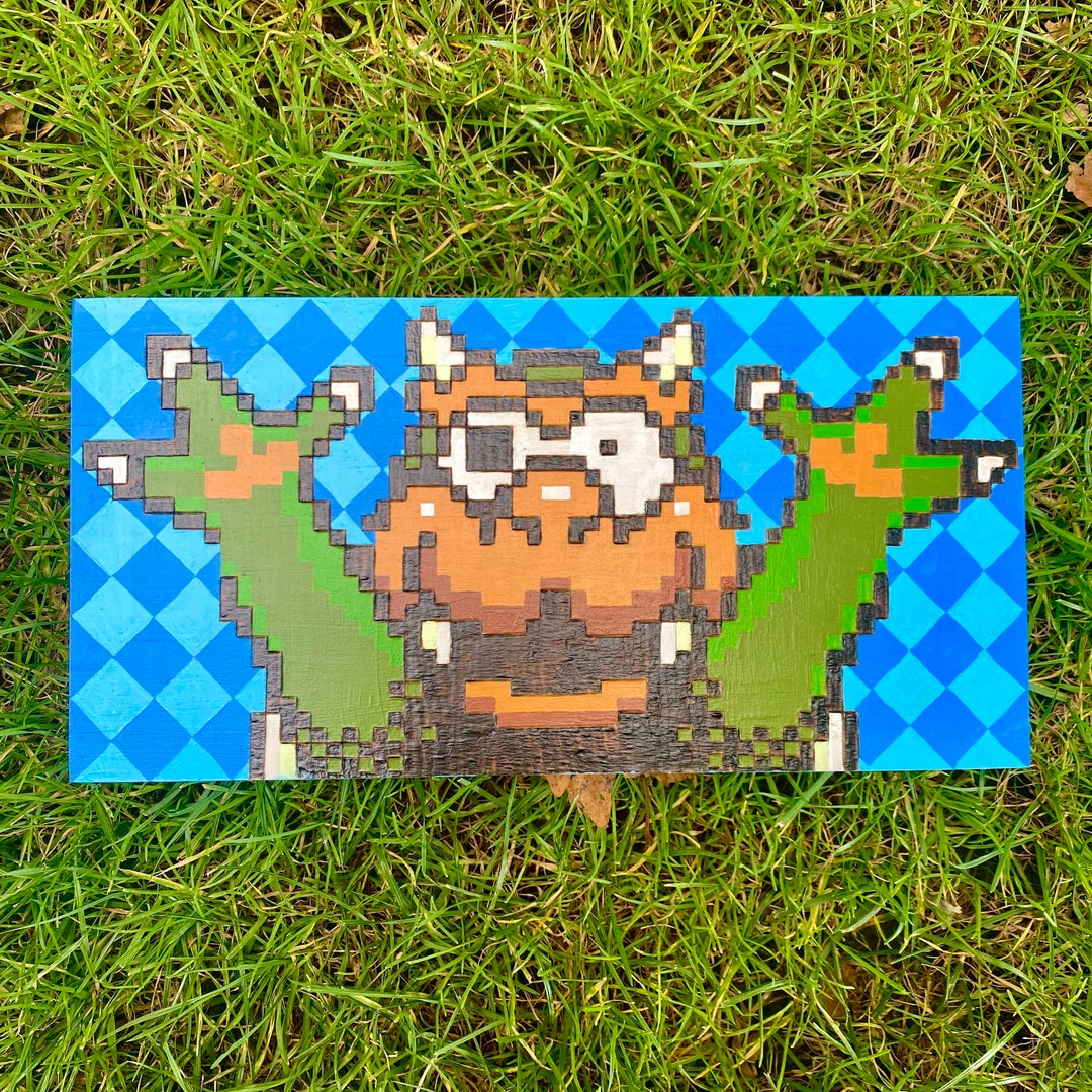 OOAK Super Mario's 8 Bit Bowser Woodburned and Hand Painted Ready to ...