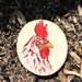 Rooster Coaster Set of 4 Handpainted and Woodburned on Maple - Etsy
