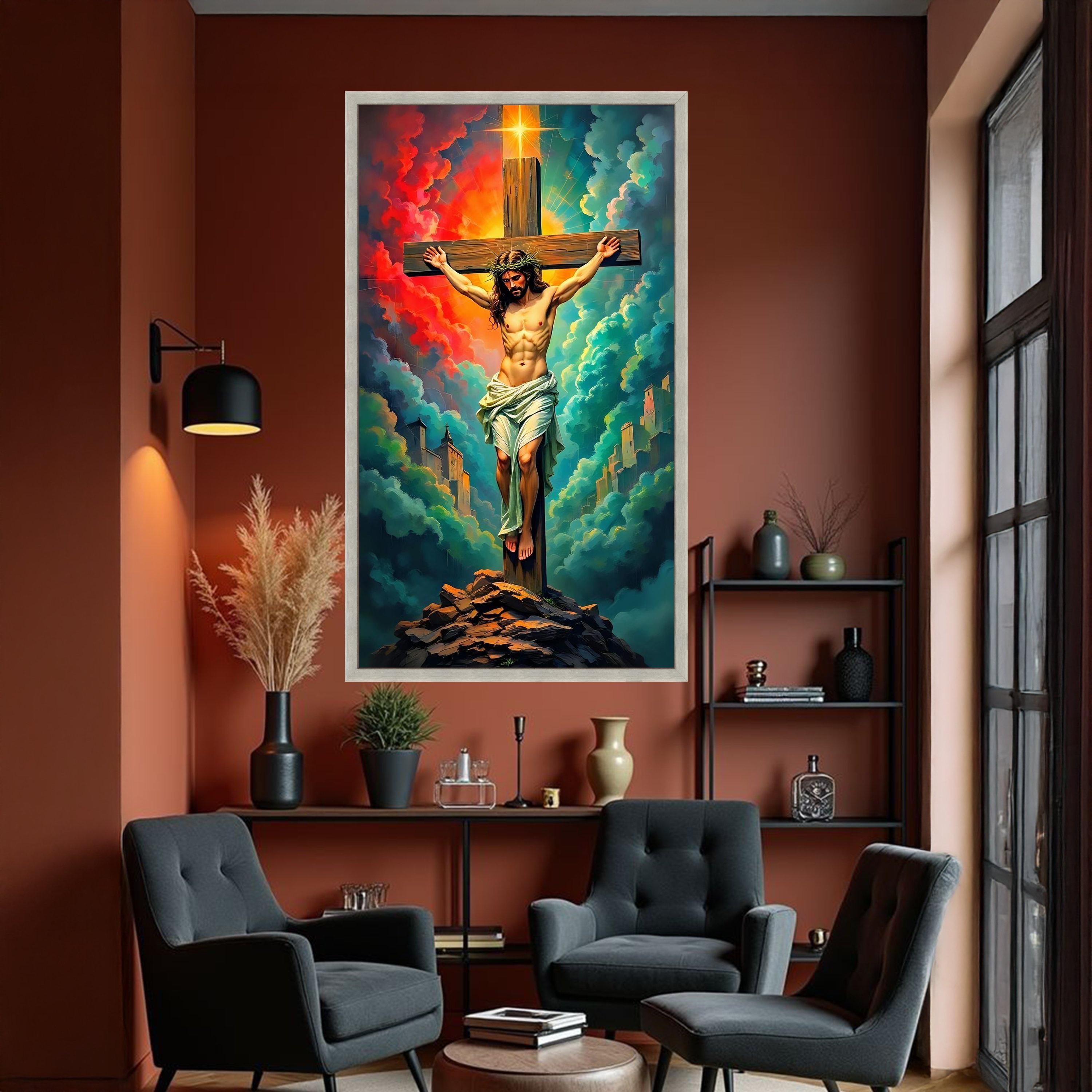 Jesus Christ Crucifixion Canvas, Religious Wall Art, Christian Faith ...