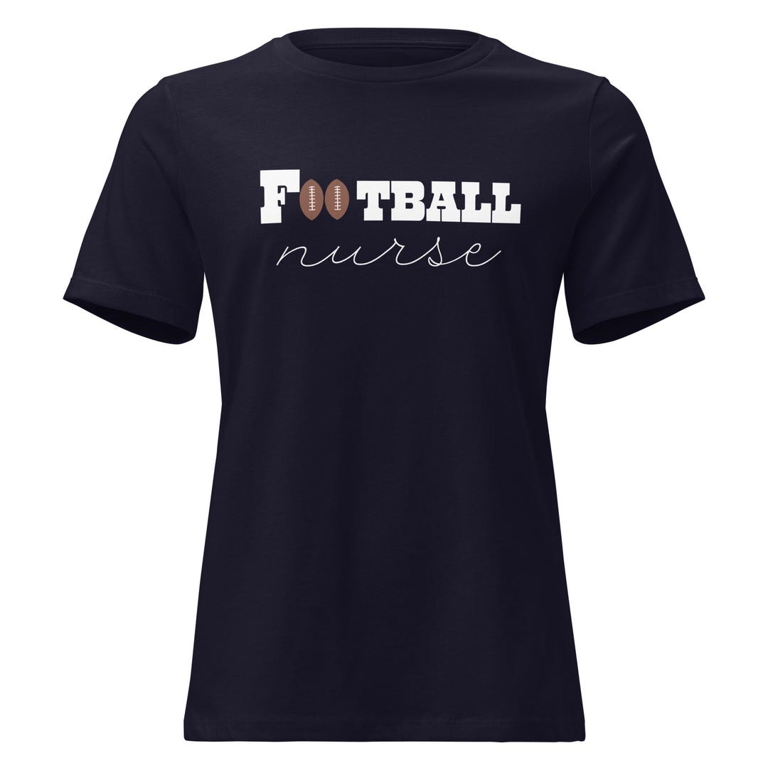 Football Nurse Shirt for Women, Funny Nurse Life Tee, Game Day RN T ...