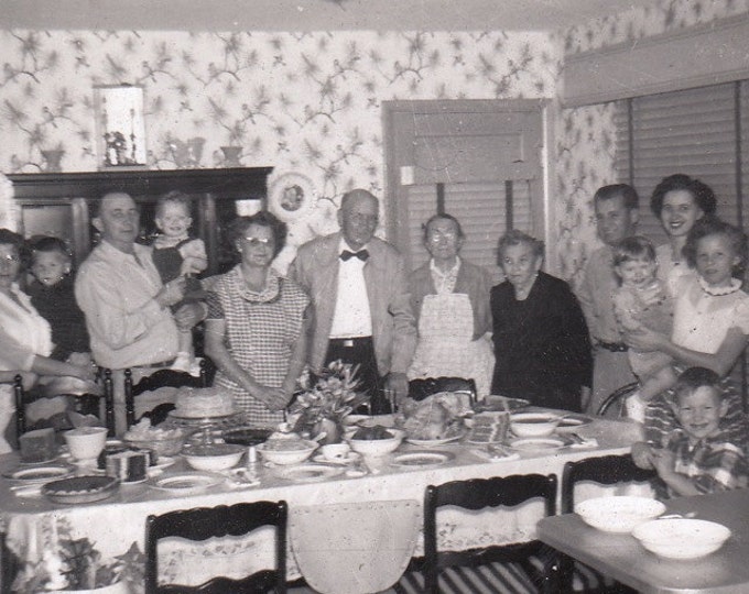 Thanksgiving Family Dinner 1957 Vintage Photograph - Etsy