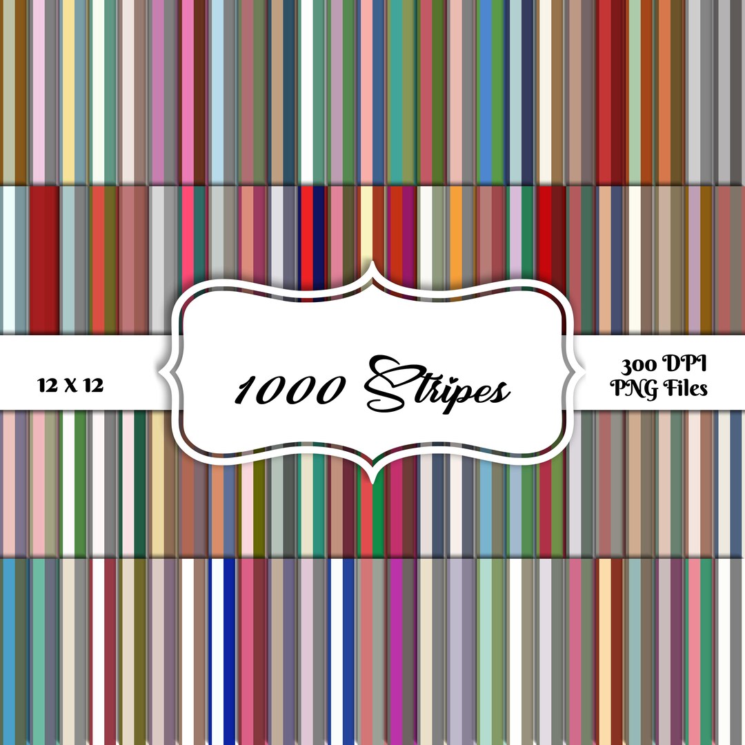 Seamless Stripe Pattern Digital Paper: 12x12 Scrapbook Pages (digital ...