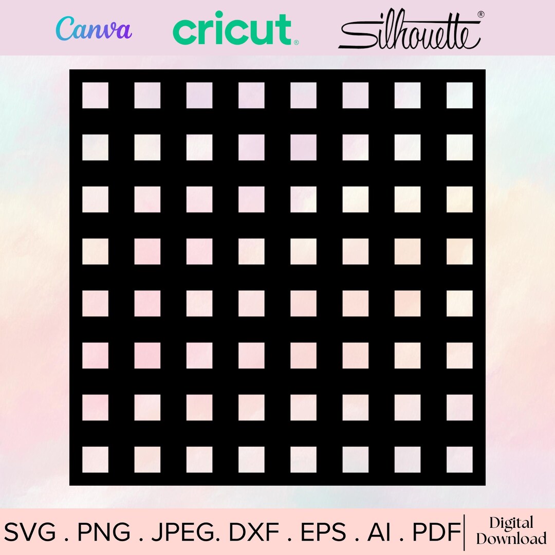 Seamless Grid Pattern Svg, Cut File Cricut, Silhouette, Png Jpeg Ai Dxf ...