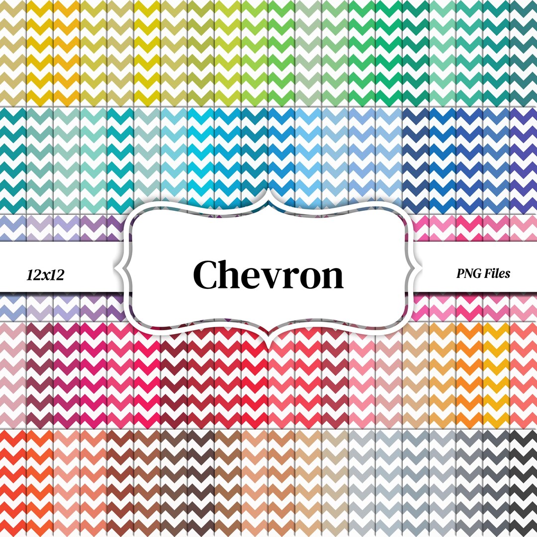 Chevron Digital Paper Bundle: 100 Colors (PNG, 300 Dpi) - Etsy