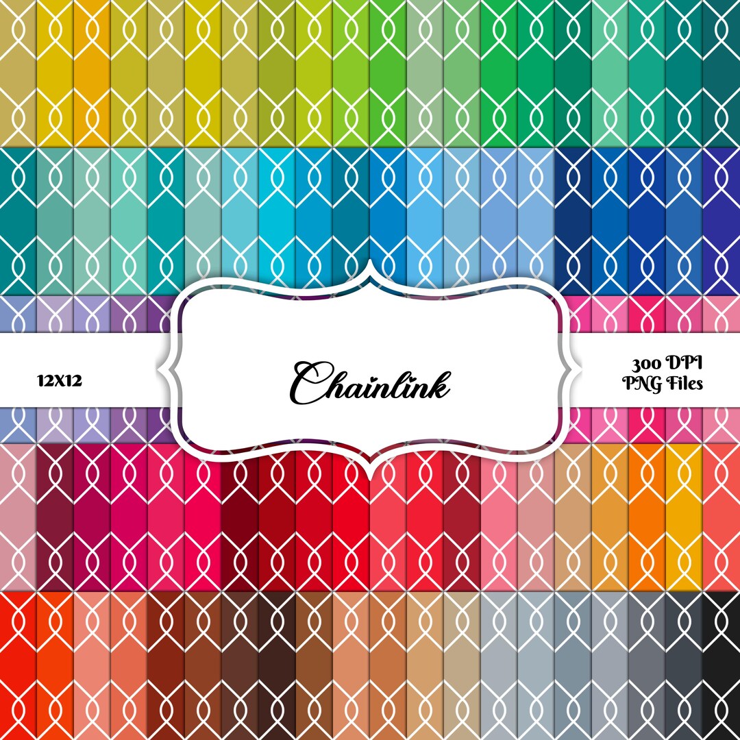 Seamless Chainlink Digital Paper Pack: 100 Colors (PNG, 300 Dpi) - Etsy