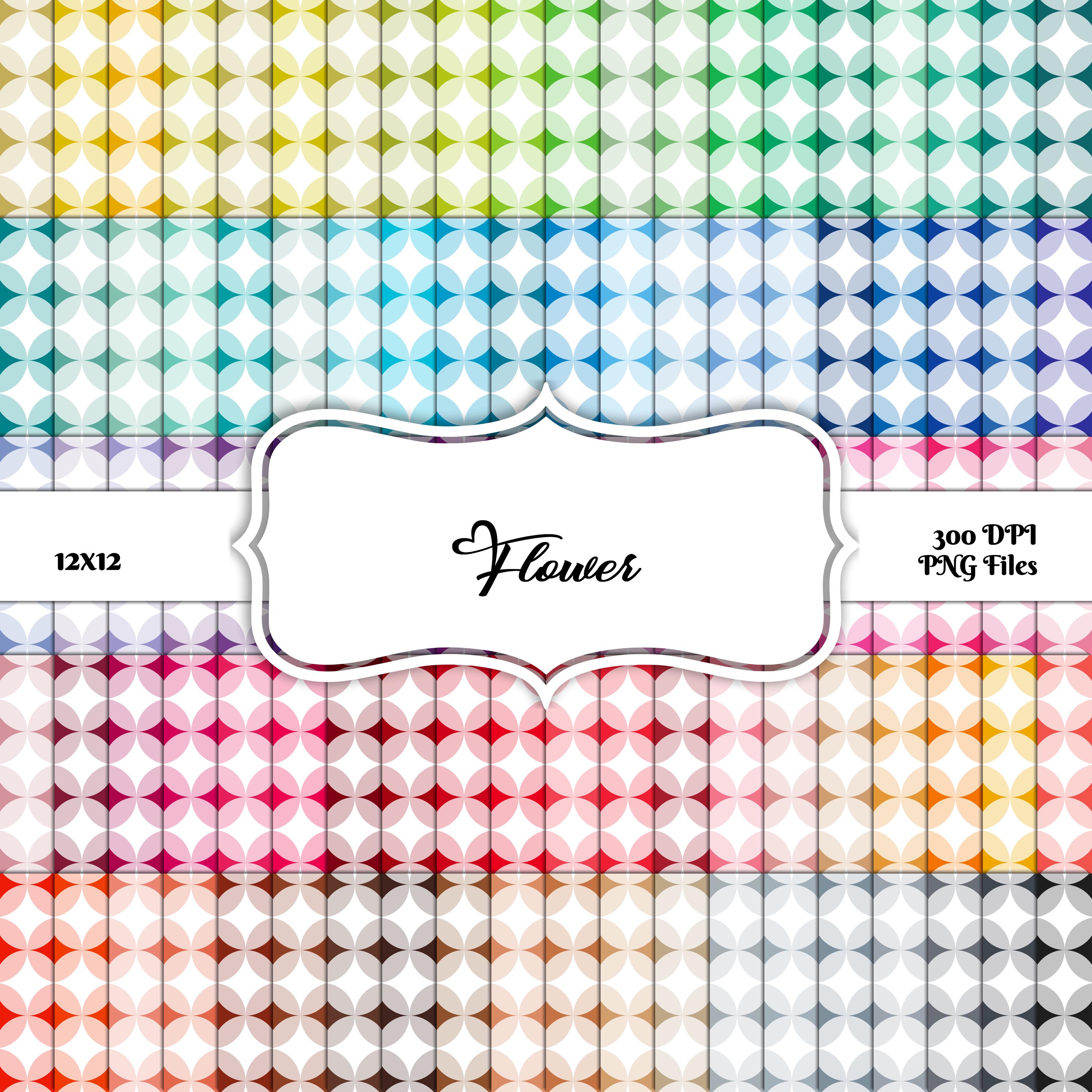 100 Seamless Flower Digital Paper Pack: 100 Colors (PNG, 300 Dpi) - Etsy