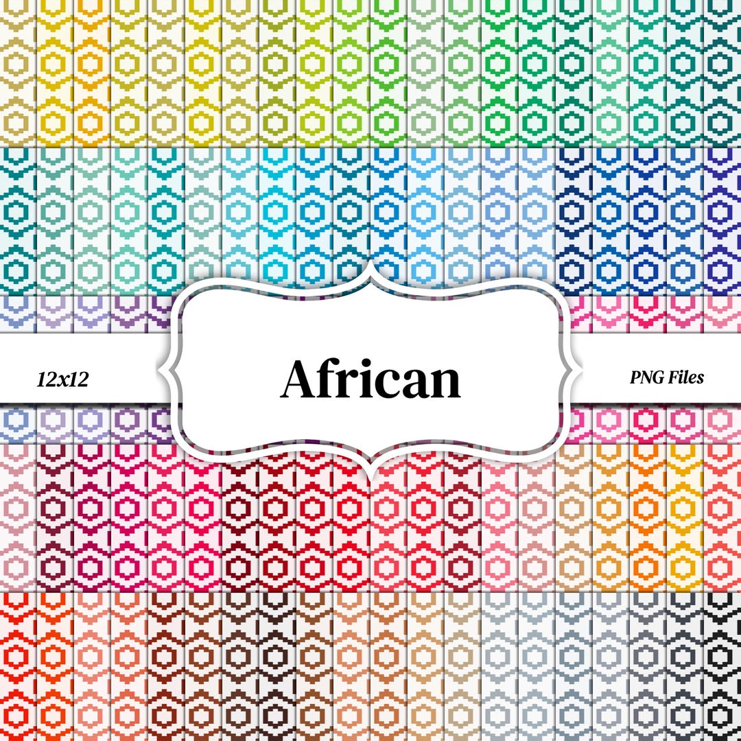 Xf Patterns Digital Paper Bundle: 100 Colors (12x12, PNG, 300 Dpi) - Etsy