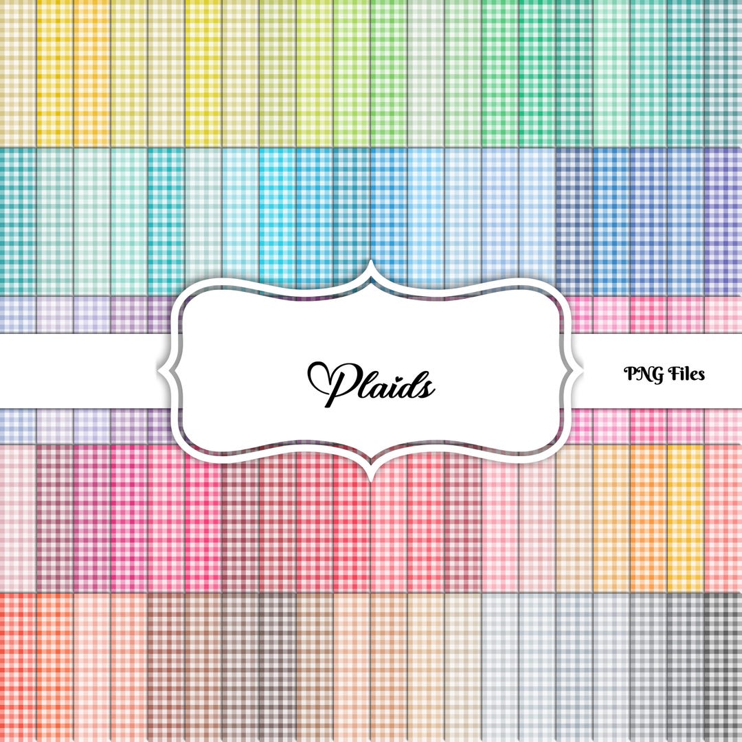 100 Seamless Plaids Digital Paper Pack: 100 Colors (PNG, 300 Dpi) - Etsy