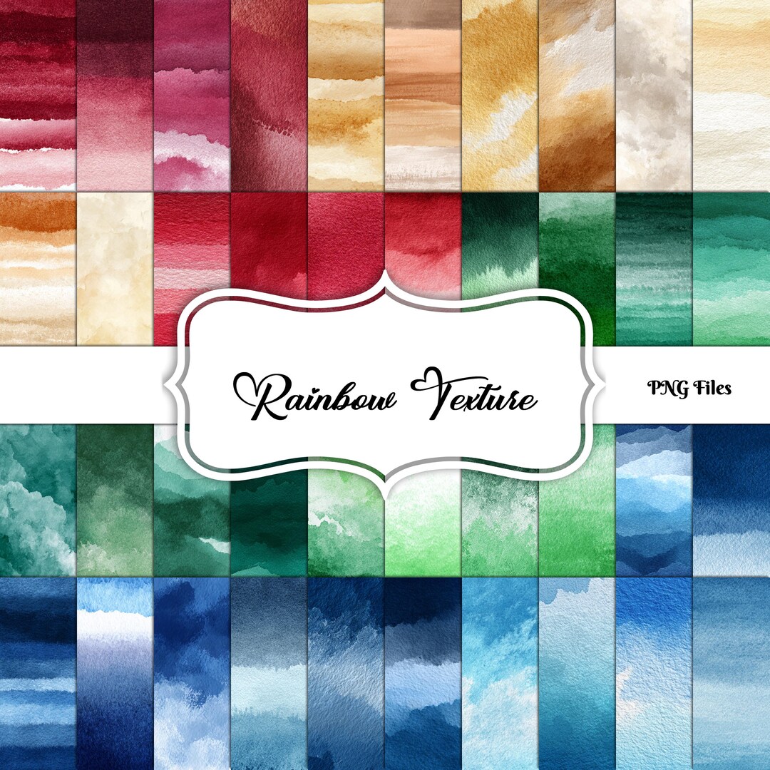 40 Seamless Rainbow Tones Textures Digital Paper Bundle (PNG) - Etsy