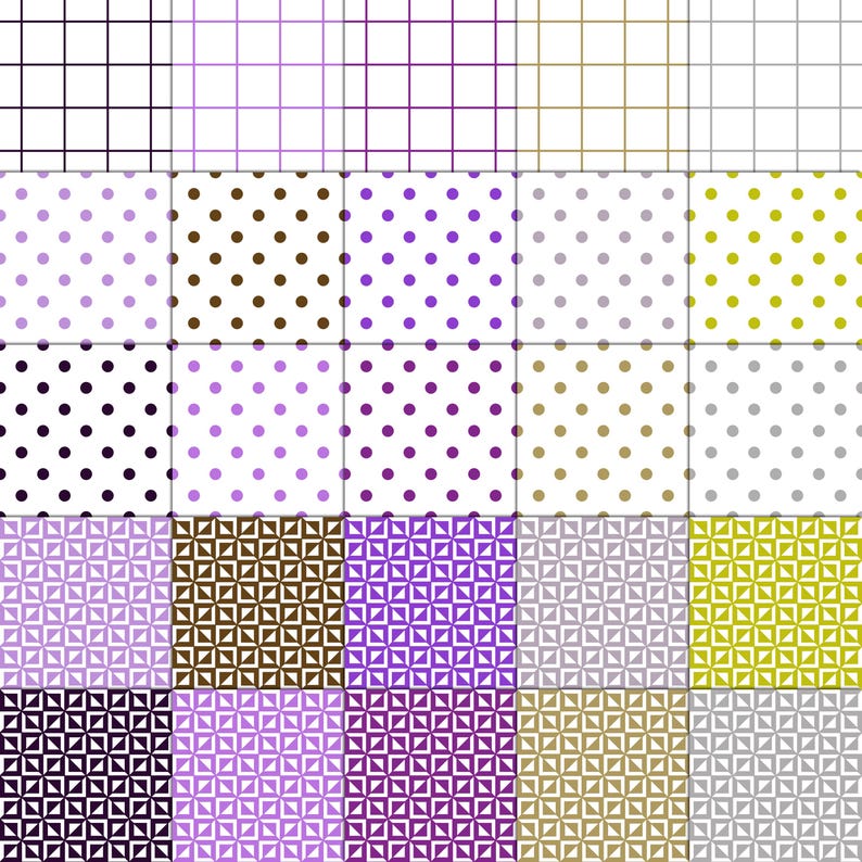400 Essential Patterns Digital Paper Mega Bundle: 40 Seamless Designs ...