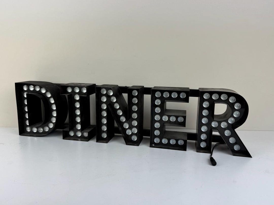 Retro-style “DINER” Light-up Marquee Sign - Etsy Canada