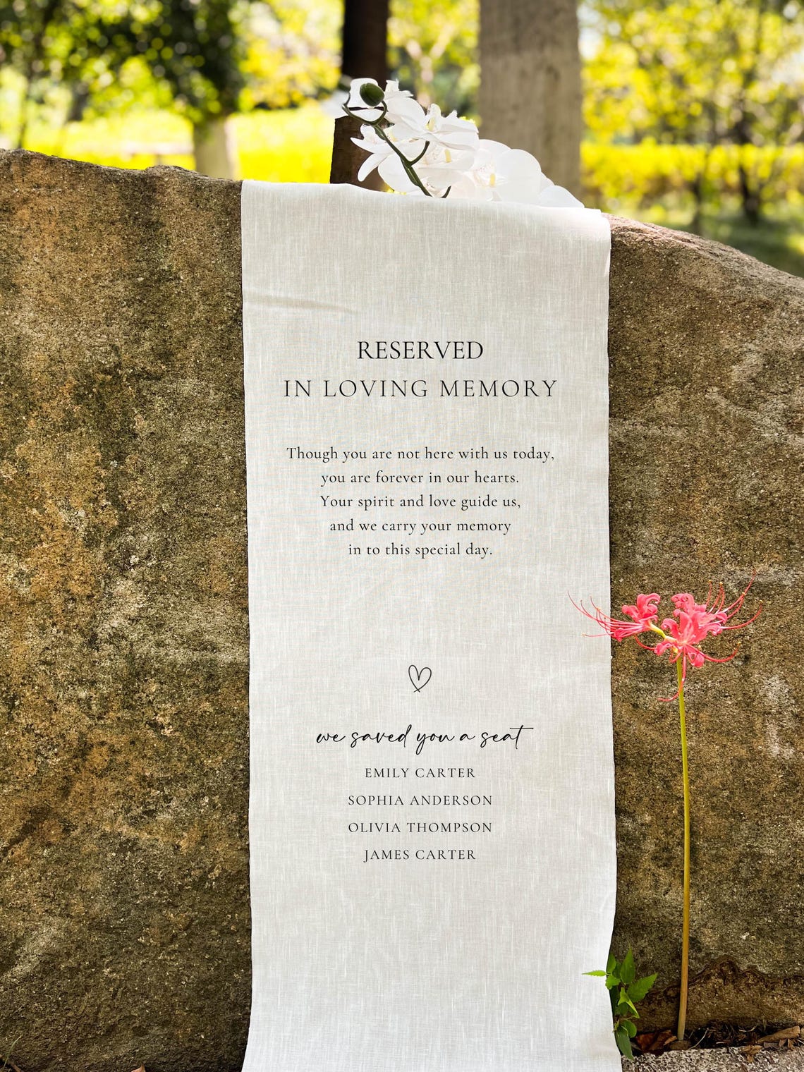 Personalized Mother of the Bride Wedding Memorial Chair Sign: in Loving ...